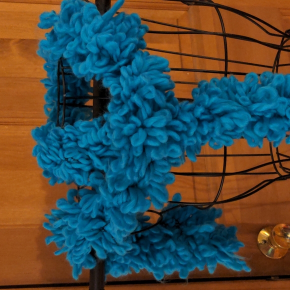 Hand Crafted | Accessories | New Hand Knit Acrylic Neon Royal Blue Loop ...